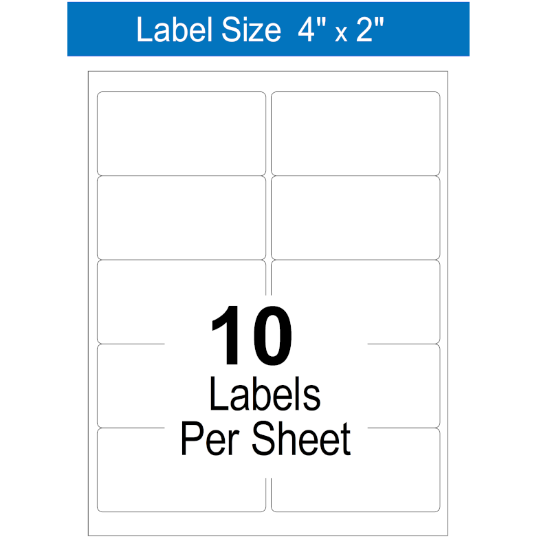 4" x 2" Laser | Label Guru